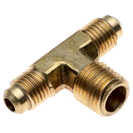Gates G60657-0406 Male Sae 45 Flare Branch Tee To Male Pipe (Sae Flare ...