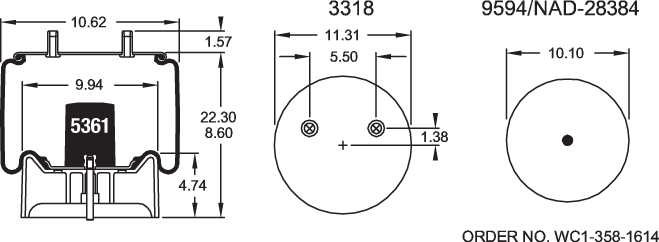 W013588093 by FIRESTONE - 1T19LC8 AIR SPRING