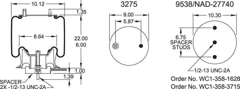 W013589654 by FIRESTONE - 1T15M8 AIR SPRING