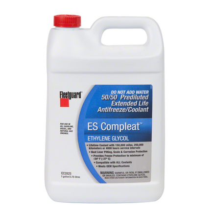 CC2825 by FLEETGUARD - Blue Coolant ES Compleat EG Premix 50/50 Gallon